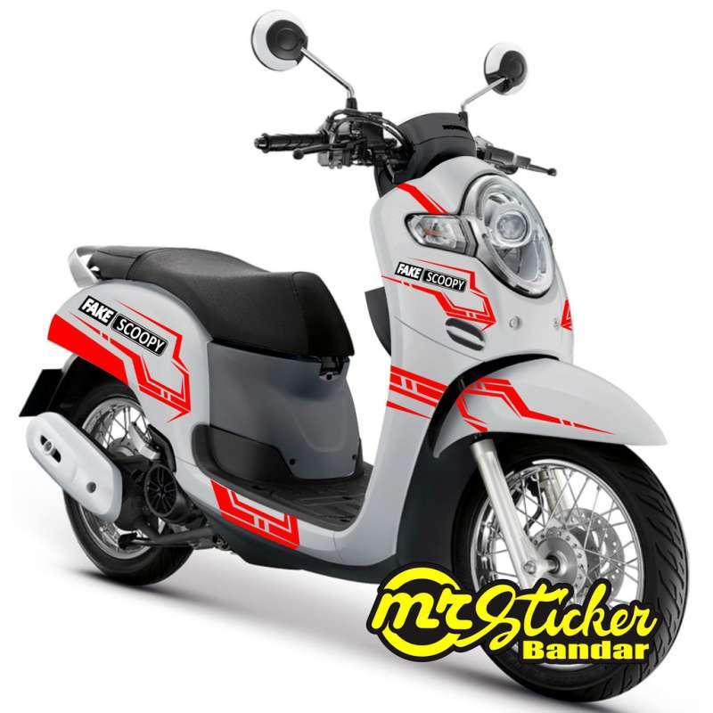 Jual Decal Sticker Scoopy Full Body Strip Merah Simple Di Seller Mr ...