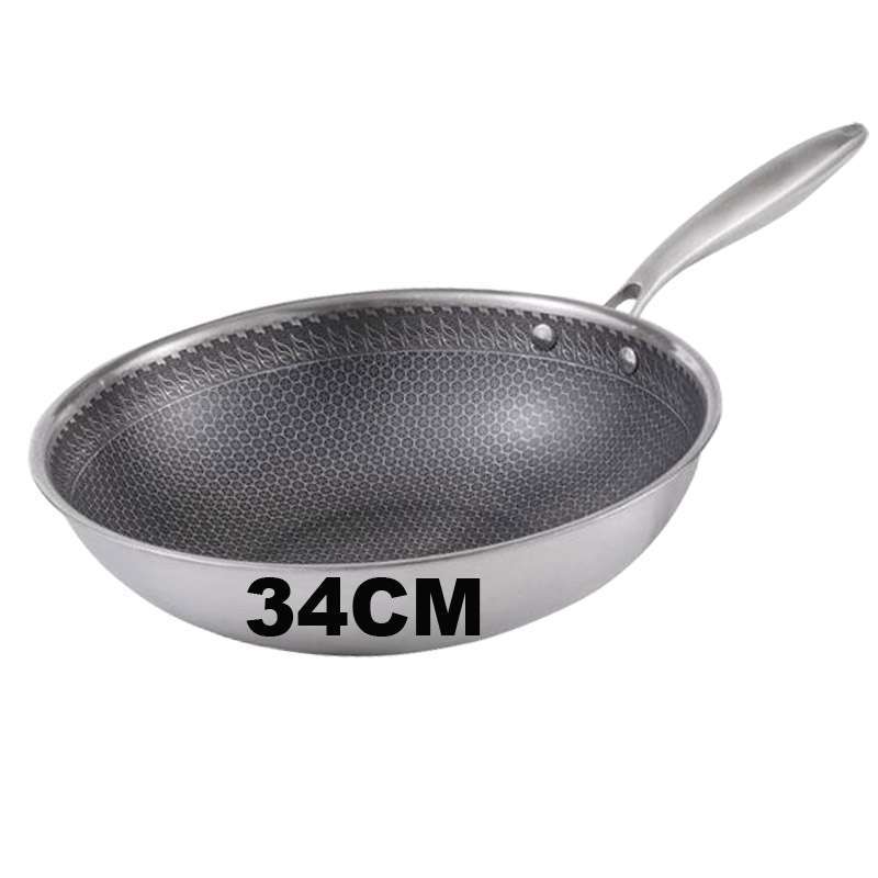 Jual Wajan Kuali Gagang Anti Lengket Stainless Full Laba Laba 34-32cm As0605 - Wj-gagang Laba ...