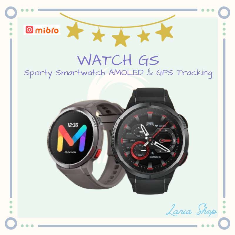 Jual MIBRO WATCH GS - Sporty Smartwatch with AMOLED Screen and GPS Tracking - Mocha Grey di ...