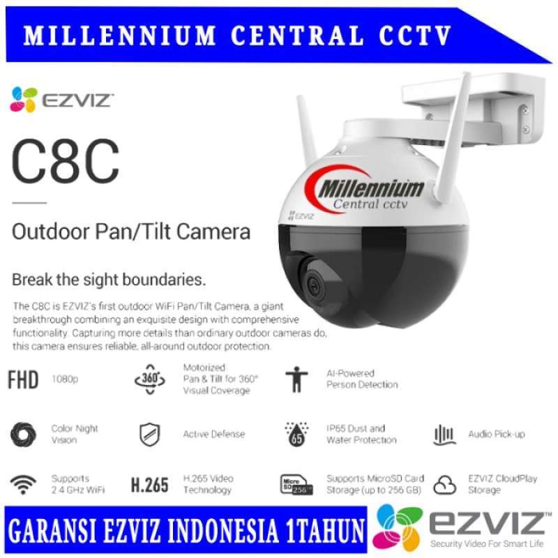Promo EZVIZ C8C 2MP 1080P OUTDOOR PAN & TILT CAMERA Diskon 33% di ...