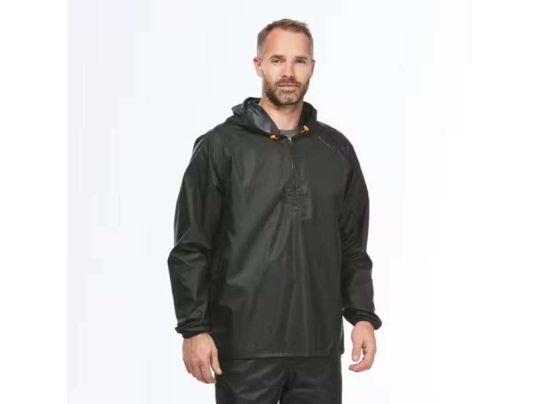 Jual Decathlon Quechua Nh100 Raincut Men's Waterproof Country Walking Rain Jacket - Black ...