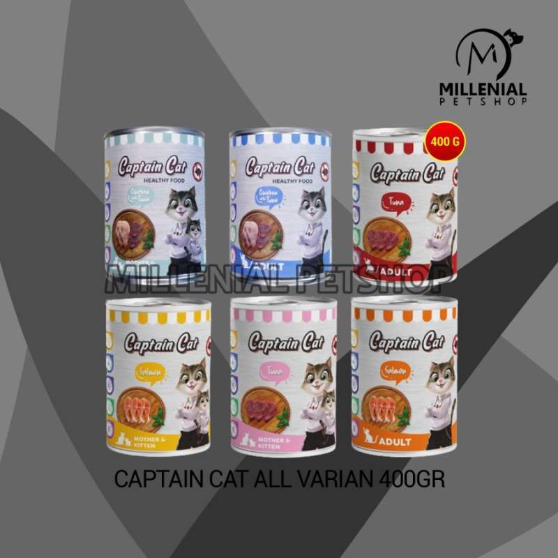 Promo Makanan Basah Kucing Kaleng Can Captain Wet Food 400 Gram Diskon ...