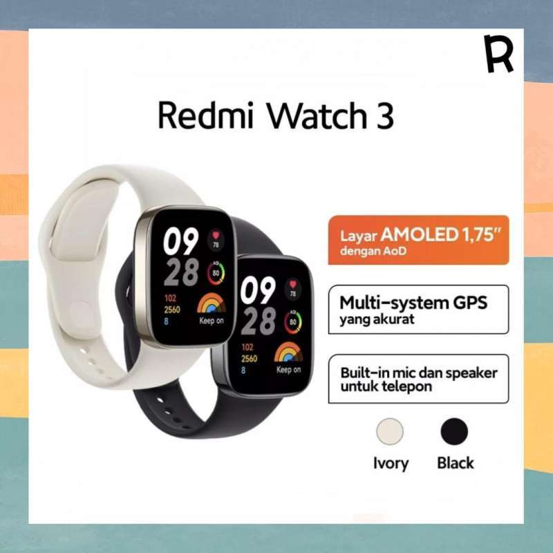 Jual Xiaomi Redmi Watch 3 Layar AMOLED 1.75 Baterai Hingga 12 hari ...