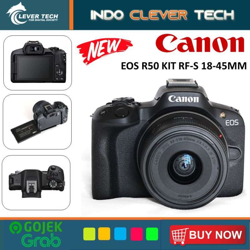 Jual Canon EOS R50 / EOS R 50 Kit RF-S 18-45mm f/4.5-6.3 IS STM di Seller Clever Tech - Cipete ...