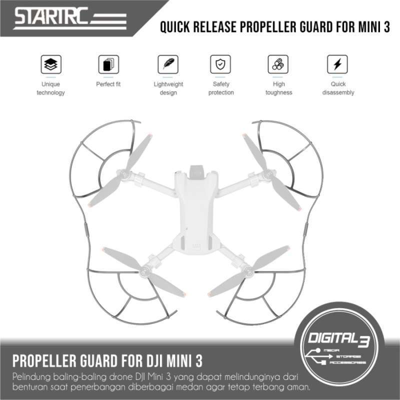 Jual STARTRC Propeller Guard for DJI Mini 3 Pelindung Baling Baling Protect di Seller Digital 3 ...