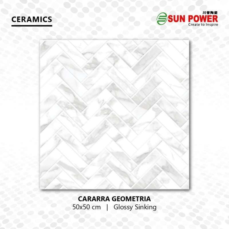 Jual Keramik Lantai Motif Marble 50x50 Permukaan Glossy - Cararra ...