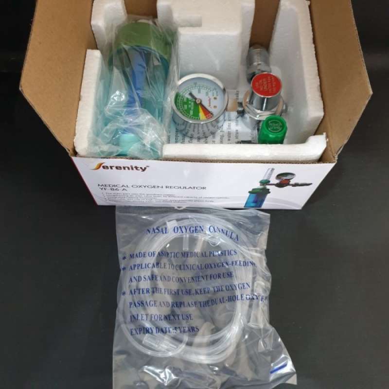 Jual Paket Oksigen Lengkap / Oxygen Set + Regulator + Trolley + Selang ...