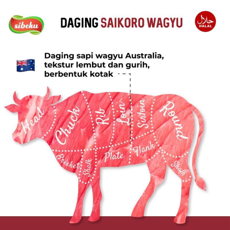 Promo Daging Sapi Wagyu Saikoro Beef Halal 500 gram Frozen Food AUS ...