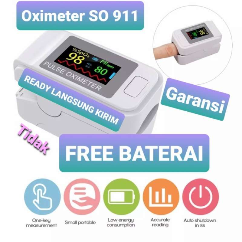 Promo Pulse Oximeter Fingertip Oxymeter Spo2 Tes Saturasi Oksigen Lk89 ...