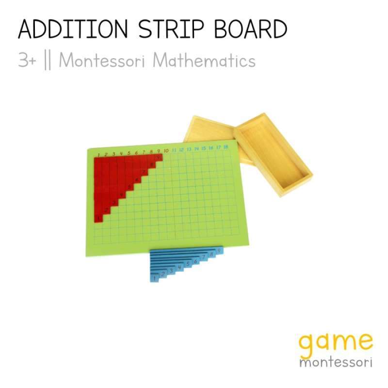 Promo montessori mathematics addition strip board with cards Diskon 5% ...