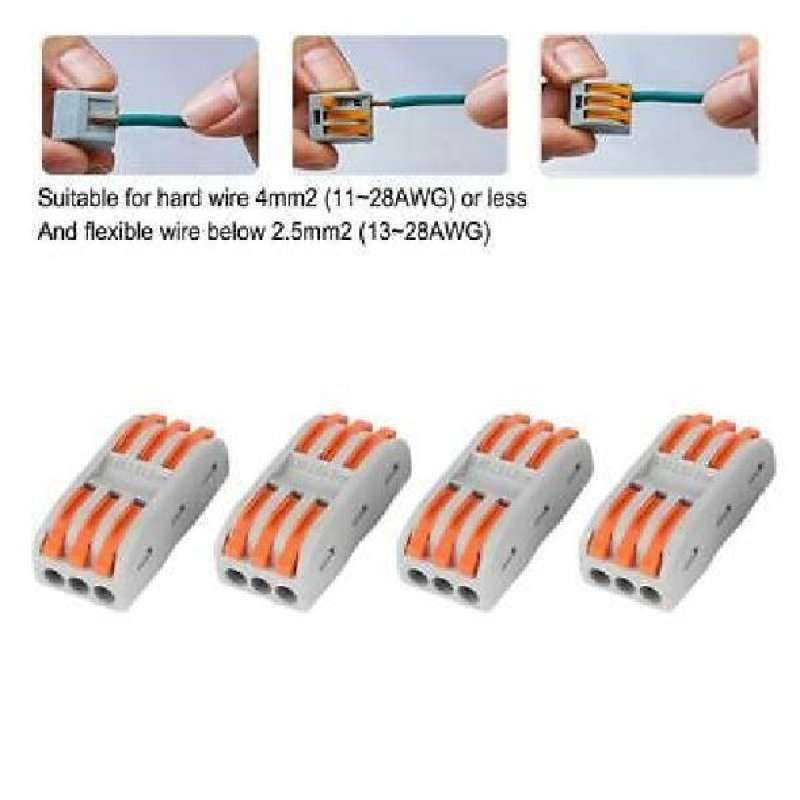 Jual Terminal Paralel 3 Ke 3 Line Konektor Jalur Kabel Sambungan ...