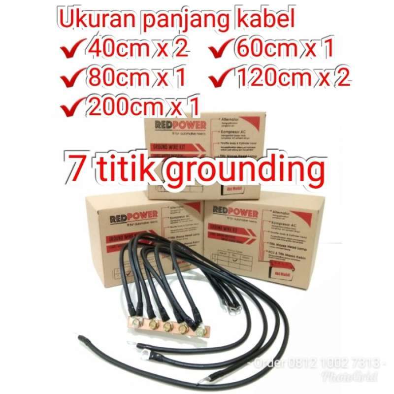 Jual Kabel Grounding Redpower 7 Titik Hitam Untuk Ground Mobil Di ...