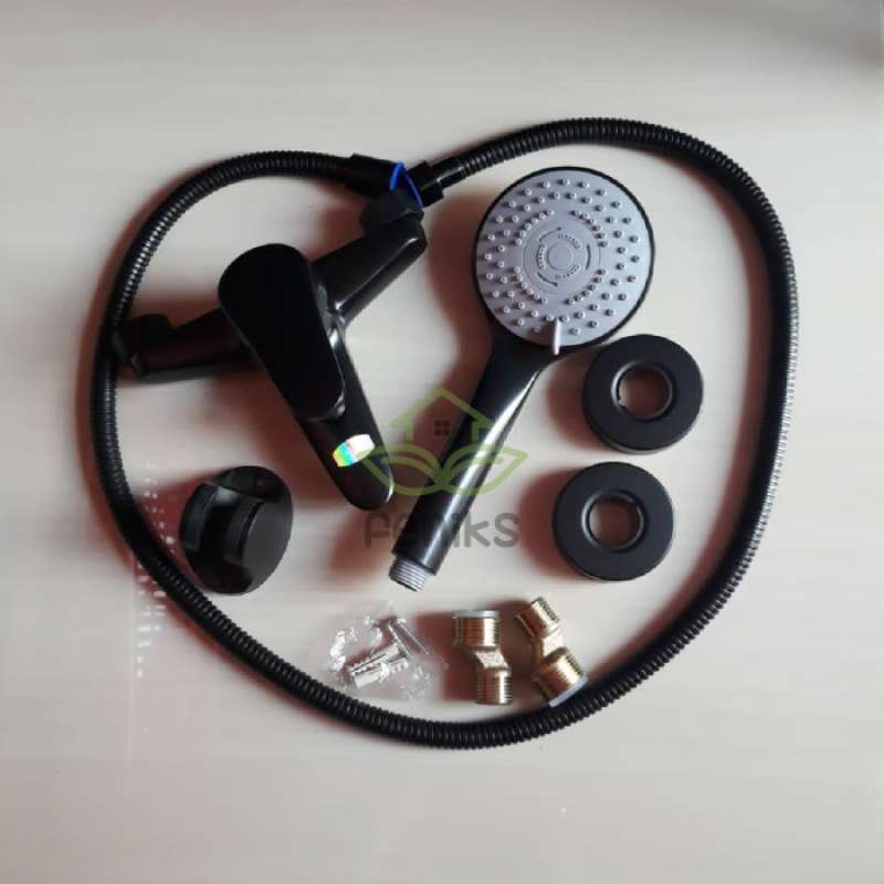 Promo Kran air panas dingin/kran shower/Kran Bathtub Set Hitam Diskon ...