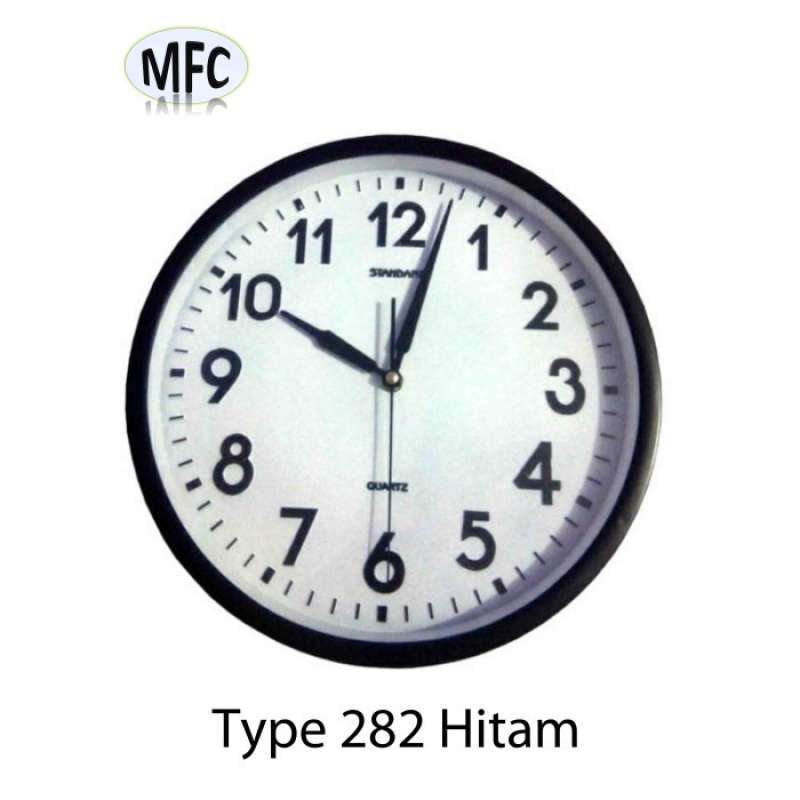 Promo Jam dinding besar minimalis Hitam & Putih type 282 - Hitam Diskon ...