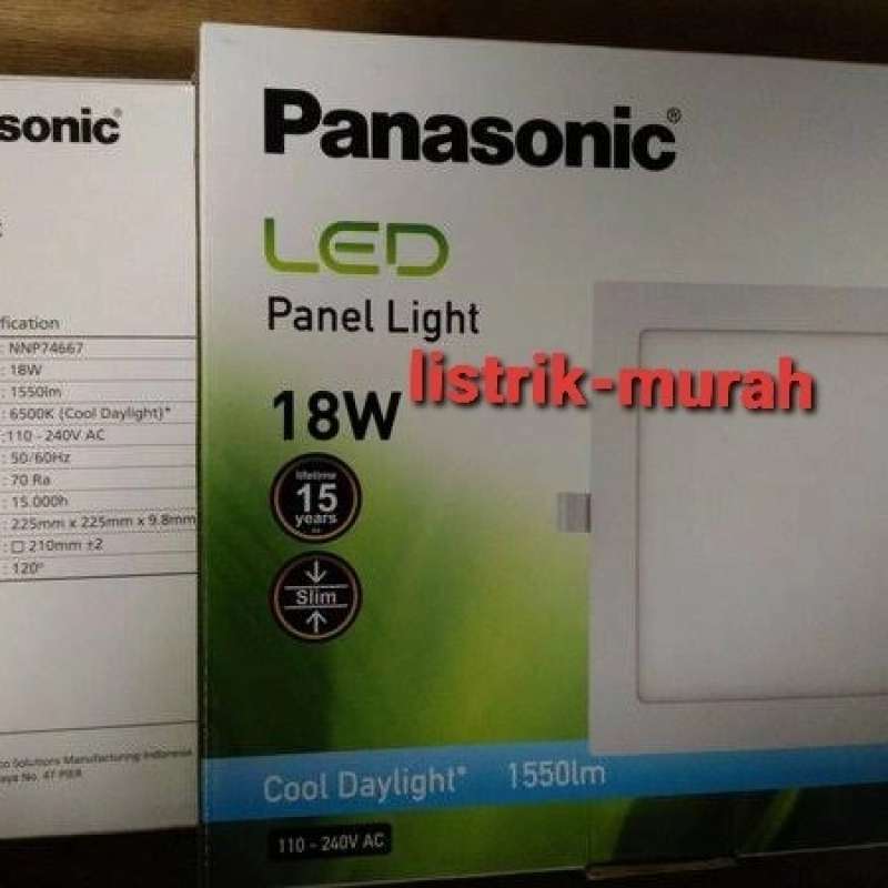 Promo Panasonic NNP74667 Downlight LED Panel Kotak 18w 18 W Watt 6500K ...