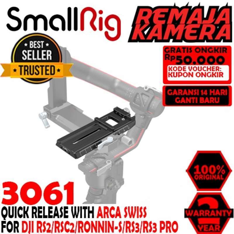 Promo SMALLRIG QUICK RELEASE PLATE ARCA SWISS FOR DJI RS2/RS3 3061 ...