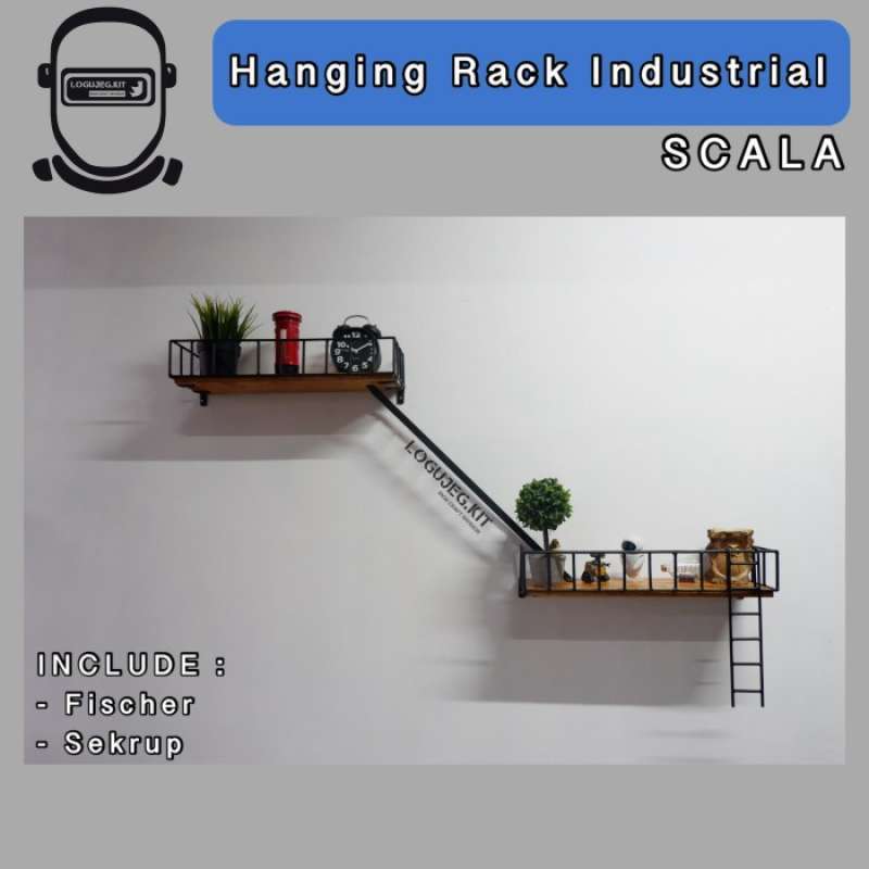 Promo SCALA Rak Dinding / Rak Gantung Besi Industrial , Minimalis Wall ...