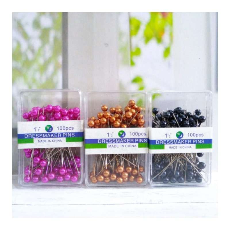 Promo Jarum Pentul Pentol Jilbab Jarum Mutiara Peniti Hijab ISI 100 PCS ...