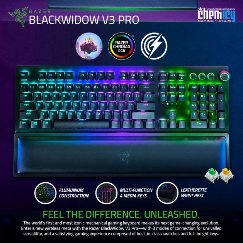 Promo Razer Blackwidow V3 Pro Wireless Chroma RGB Mechanical Gaming ...
