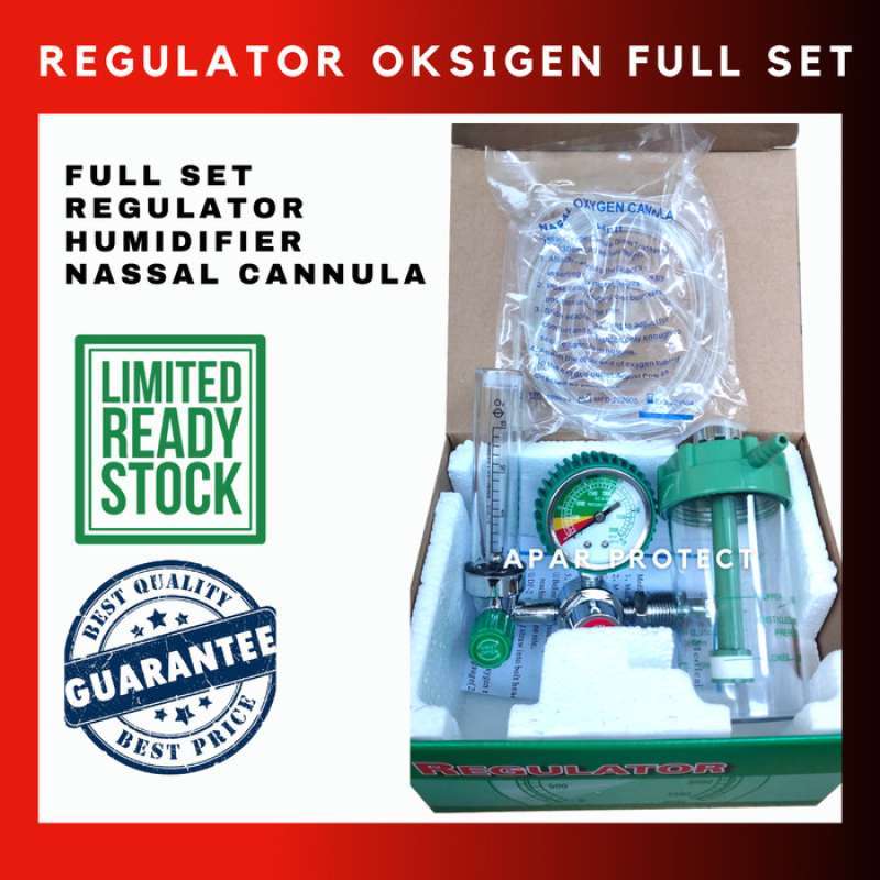 Promo Regulator Tabung Oksigen Oxygen Medis Alat Pernapasan Fullset ...
