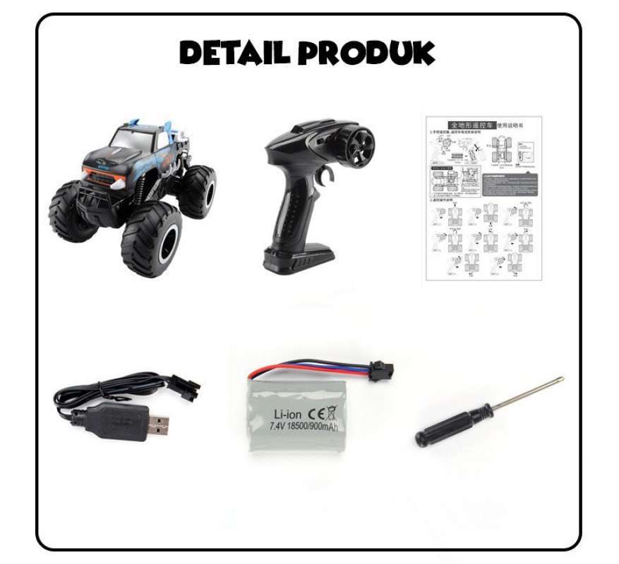 Promo Mainan Anak Remote Control Monster Jeep Amfibi, Rc Darat Dan Air ...