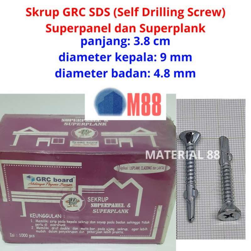 Promo Skrup GRC ASLI SDS- per DUS -Kalsiboard Superpanel, Superplank ...