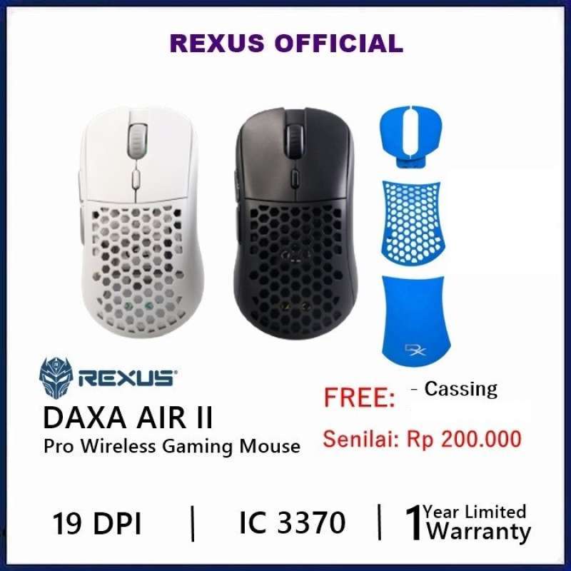 Jual Rexus Daxa Air II Pro Wireless Gaming Mouse Air 2 Ultra ...