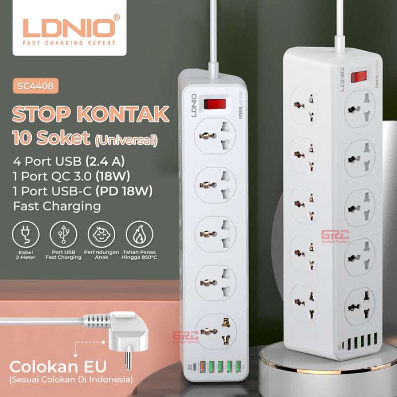 Promo Stop Kontak 10 Lubang USB PD Power Socket Colokan Listrik Diskon ...