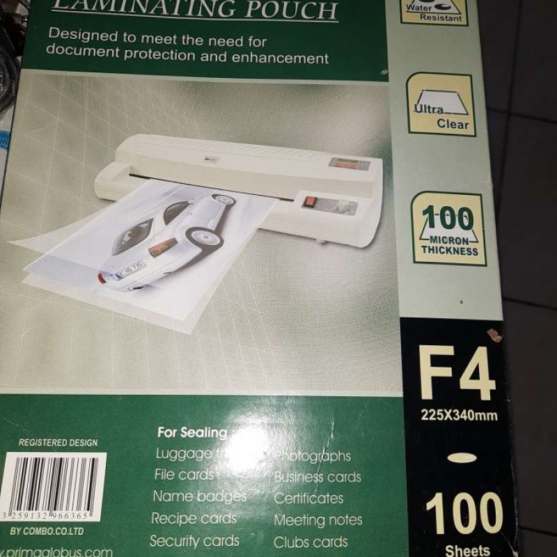 Promo Plastik Laminating Folio (F4) Terbaik 100 Lembar Diskon 23% di ...