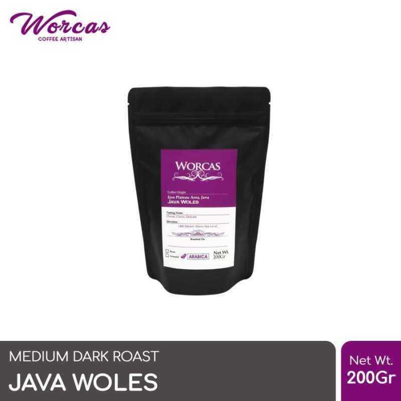 Jual Kopi Arabica Java Ijen 200 Gram (biji/bubuk) | Worcas Coffee ...