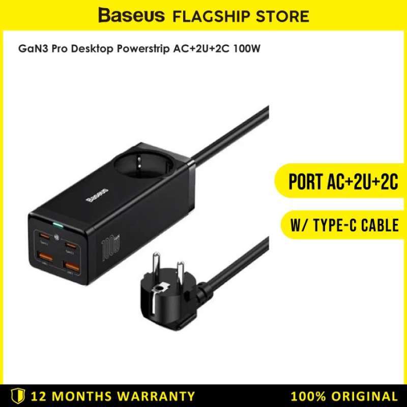Promo Baseus Gan3 Pro Desktop Powerstrip Ac+2U+2C 100W Eu Black ...
