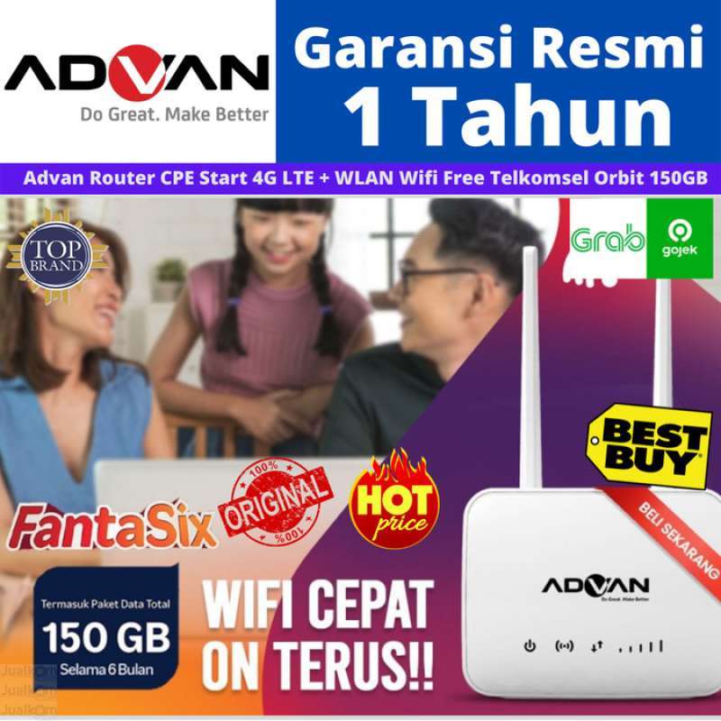 Promo Advan Router CPE Start 4G LTE + WLAN Wifi Free Telkomsel Orbit ...