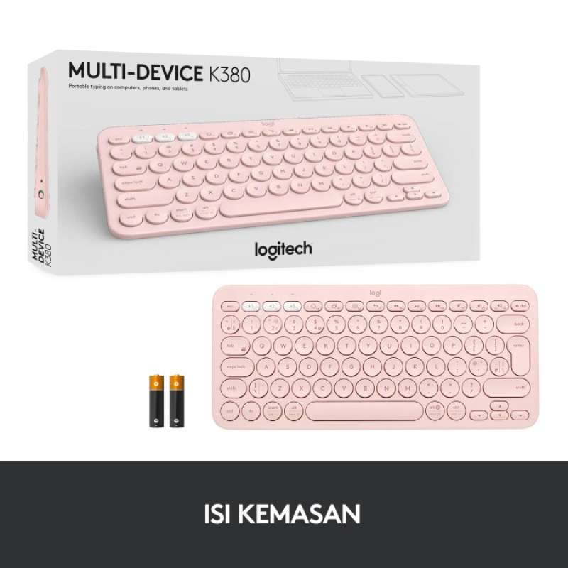 Promo logitech k380 k 380 keyboard bluetooth multi device - rose Diskon ...