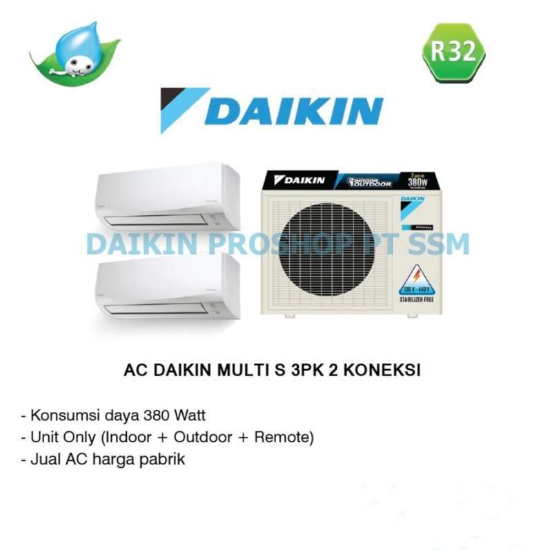 Jual AC Daikin Multi S 3 Koneksi Outdoor 3 PK Type MKC70 (Indoor 1/2+1+2PK) di Seller PT SSM ...
