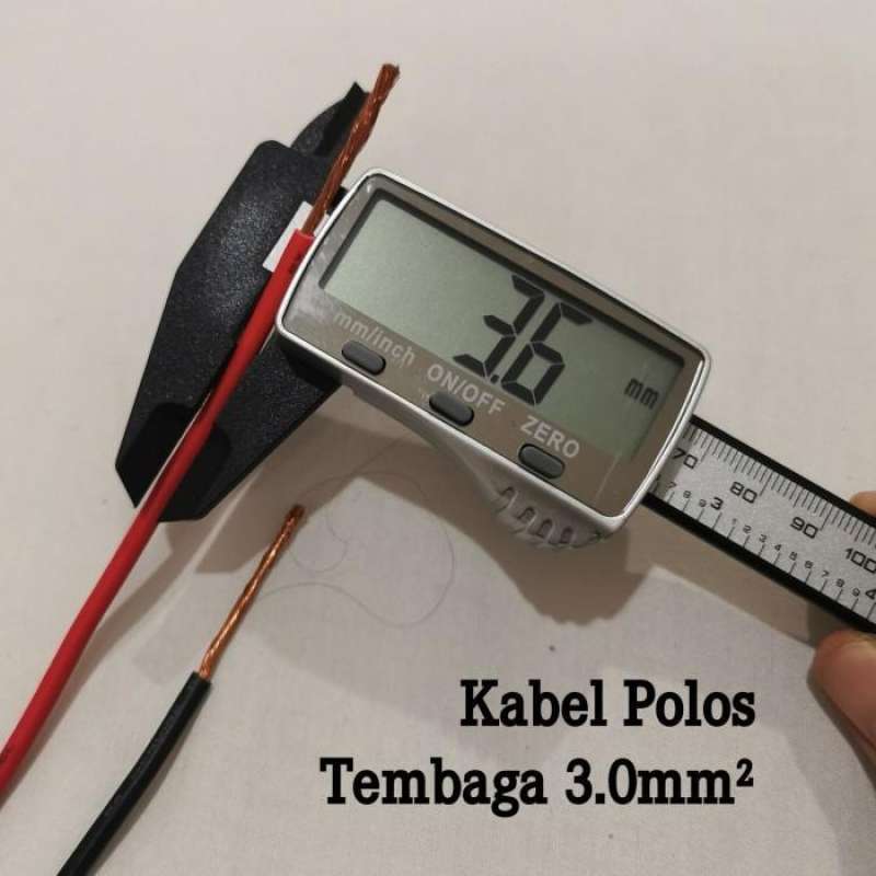 Promo Kabel Otomotive Tembaga Asli - 3 mili / 3mm - Type Polos - Eceran / Meter - Merah Diskon 2 ...