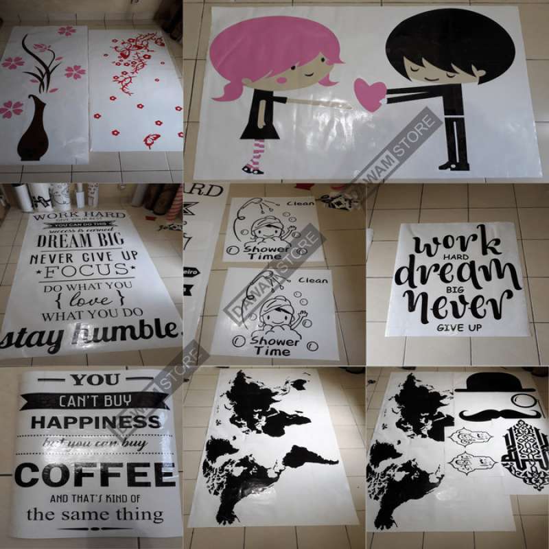Promo Wall Sticker Creativity Stiker Dinding Kantor Office Stiker Cafe ...