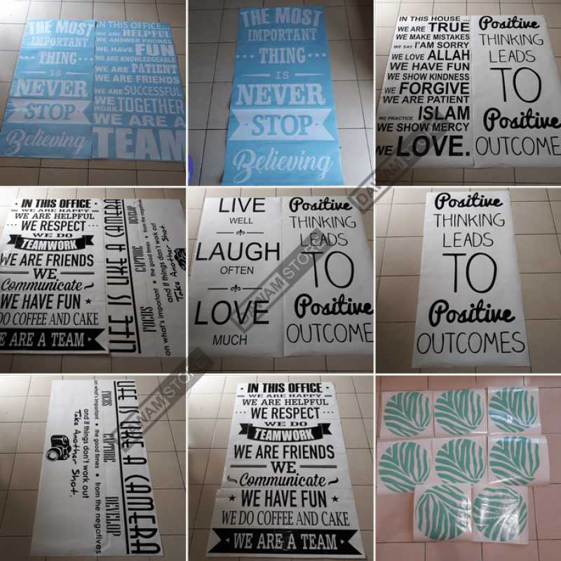 Promo Wall Sticker Creativity Stiker Dinding Kantor Office Stiker Cafe ...