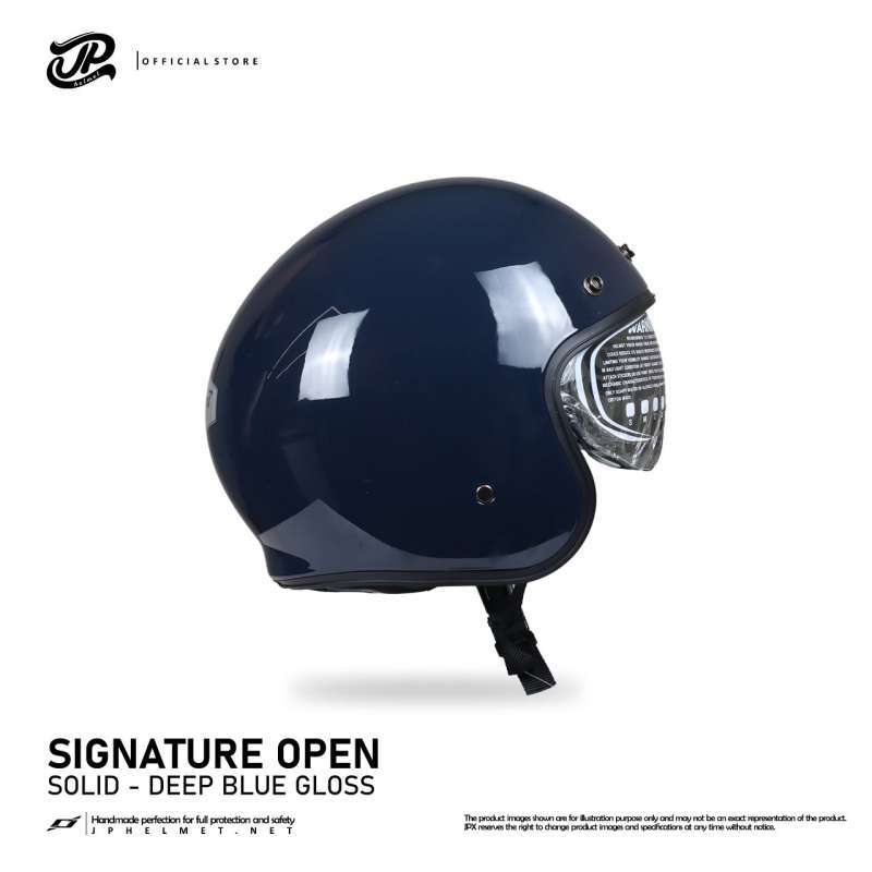 Jual Helm Half Face Jp Signature Open - Solid - L Black Metallic Di ...