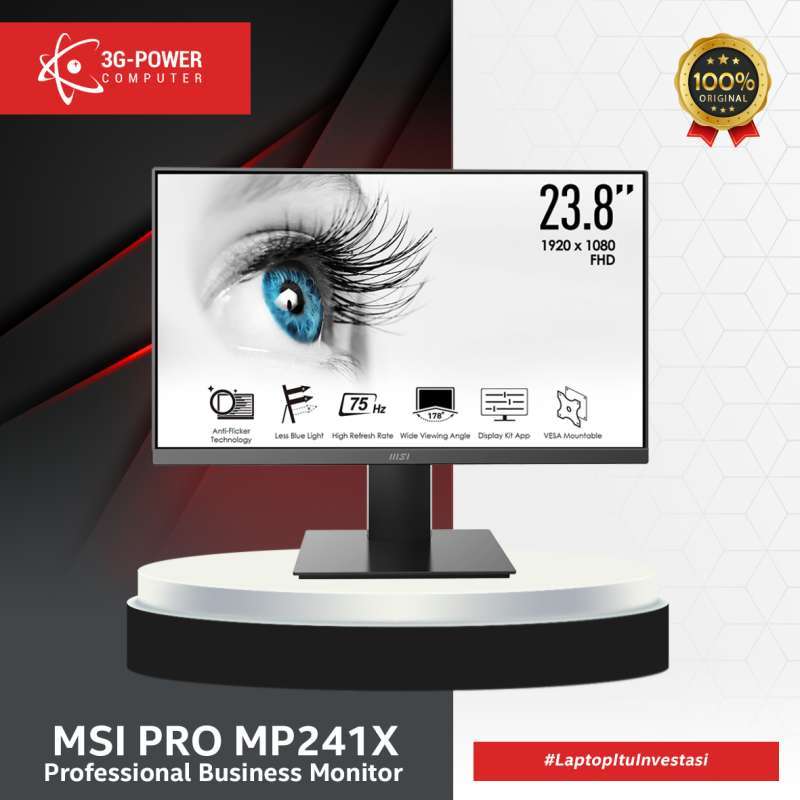 Promo MSI PRO MP241X 24 Inch FHD 1080p 75Hz Eye Care Professional ...