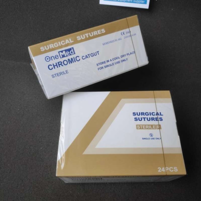 Promo Catgut Chromic 3/0 Onemed Benang Sterile Surgical Suture + Needle ...