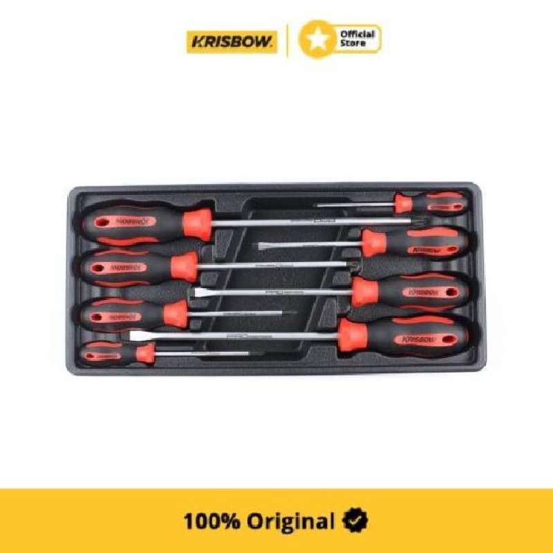 Promo Krisbow Screwdrivers Set Obeng Plus Dan Minus 8 Pcs Lpsst1 Diskon ...