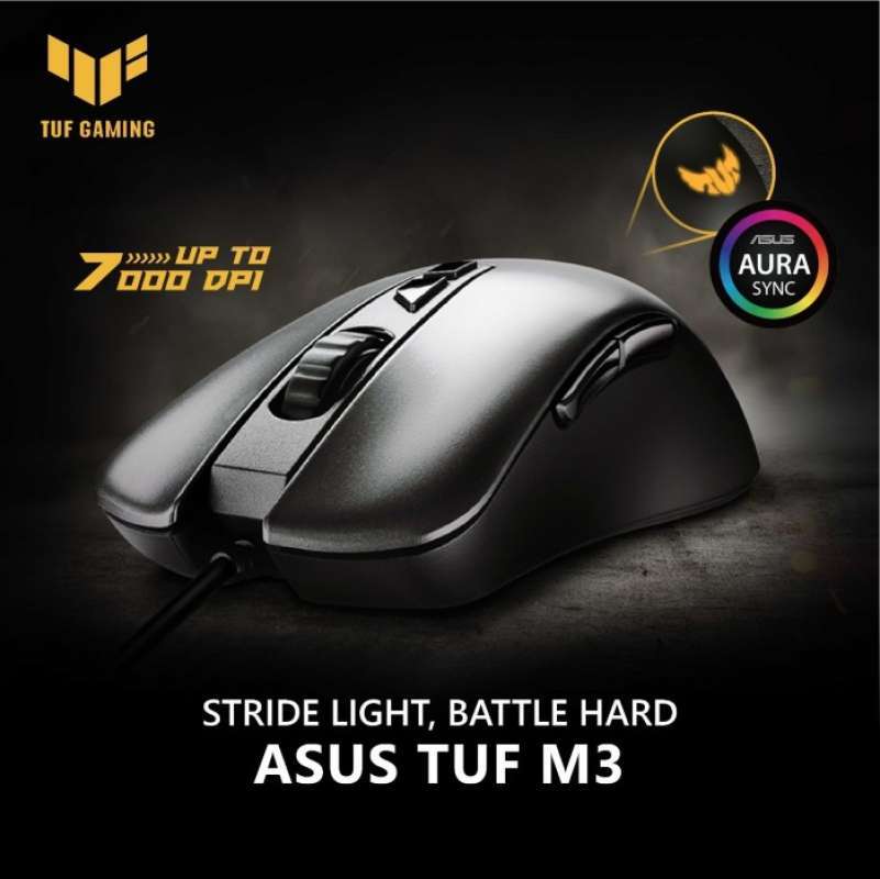 Promo GAMING MOUSE ASUS TUF GAMING M3 ERGONOMIC WIRED RGB WITH 7000 DPI ...
