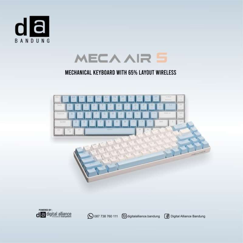 Promo Digital Alliance Gaming Keyboard Meca Air S White Blue Diskon 23% ...