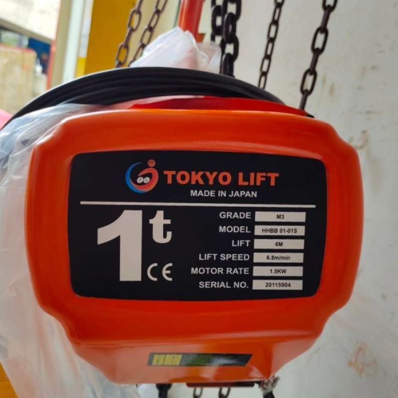 Promo Electric Chain Hoist 1 Ton X 20 Meter 380Volt TOKYO LIFT JAPAN ...