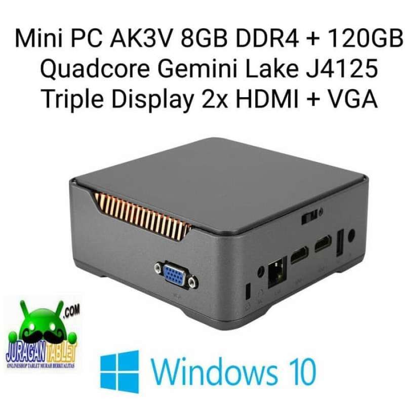 Promo Mini PC AK3V Intel NUC J4125 8GB Ram 120GB Rom Gemini Lake Windows 10 Diskon 23% di Seller ...