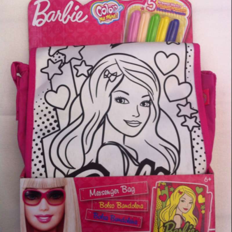Jual Barbie Colouring Messenger Bag Colour Me Mine Di Seller Kim Nona ...