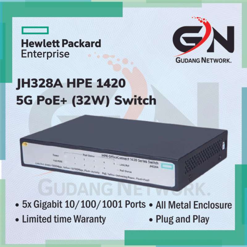Promo E ARUBA JH328A E 1420 5G PoE+ (32W) Switch Diskon 23% di Seller ...