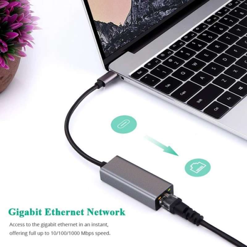 Promo Usb Type C To Lan Rj45 Gigabit Ethernet Adapter Diskon 23% di ...