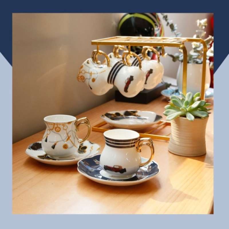 Promo Turkey Cup / Gelas Model Turkey Dengan Tatakan / Gelas Teh Kopi ...