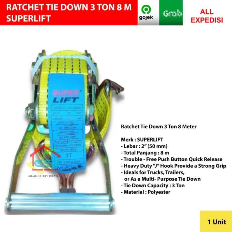 Promo ratchet tie down 3 ton 8 meter/ratchet tie down Diskon 23% di ...